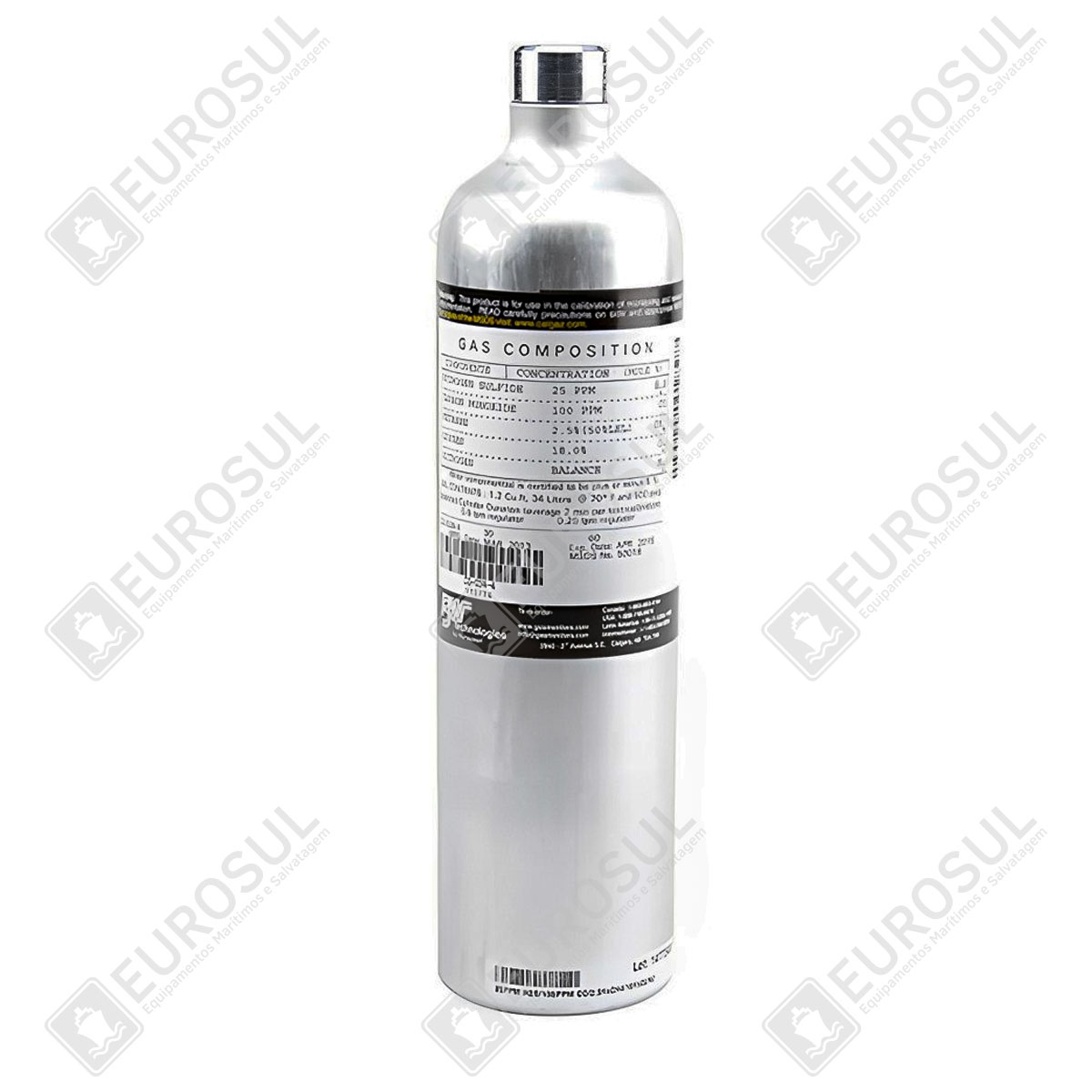 Calibration Cylinder for Gas Detector - Eurosul