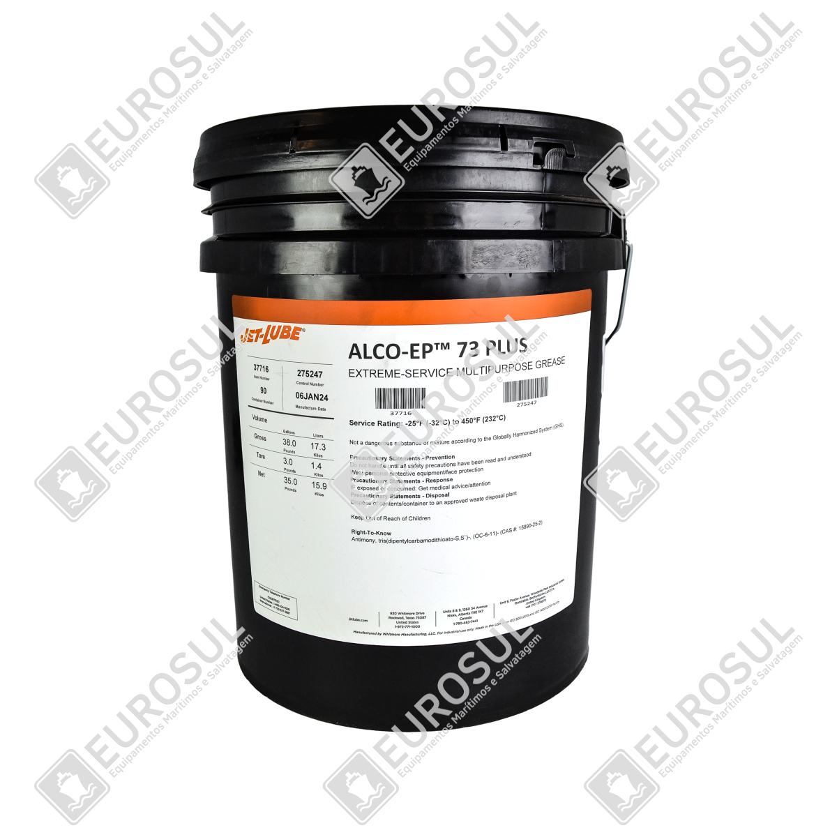 Graxa alco-EP-73 Plus 16kg lubricant-jet-lube - Eurosul