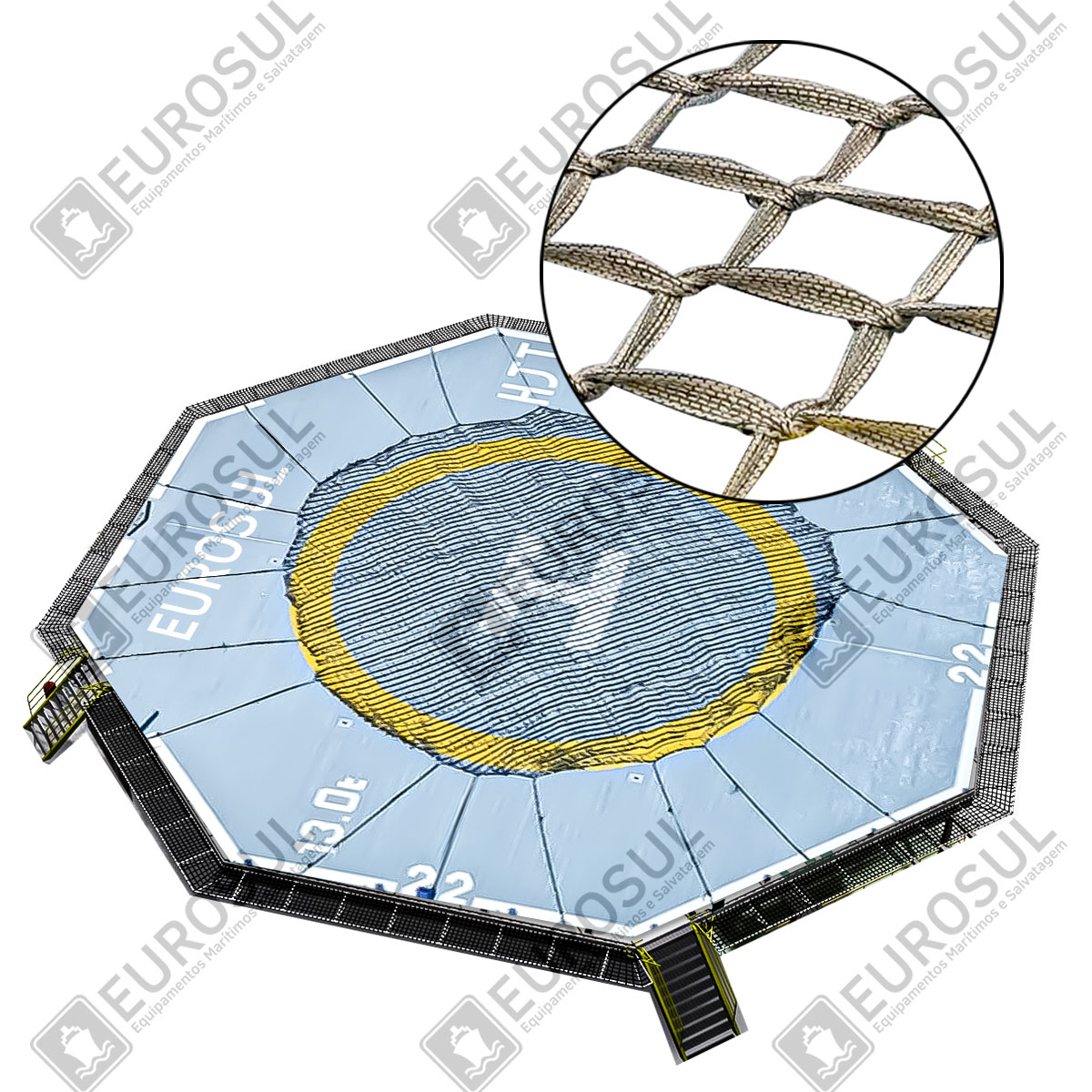 Helideck/Octagonal Helipon Railing Network - Eurosul