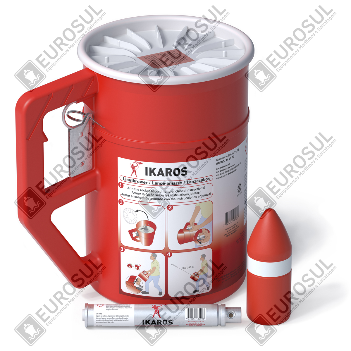 IKAROS Line-Throwing Appliance – 300m Rescue Line SOLAS/MED Certified ...