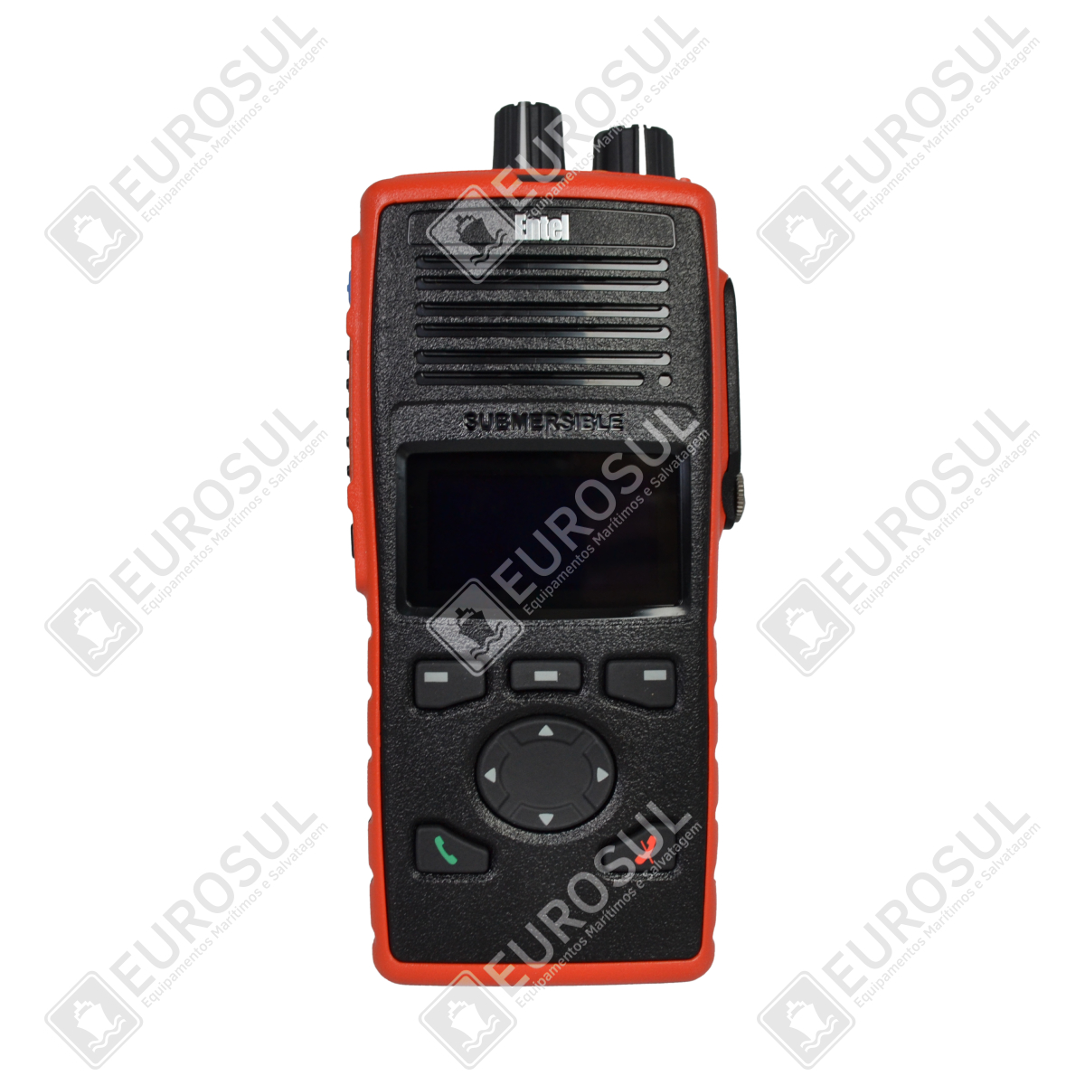 Rádio UHF Entel Marine Fire Fighter MED/ATEX com Display Freq analógica e digital – Eurosul