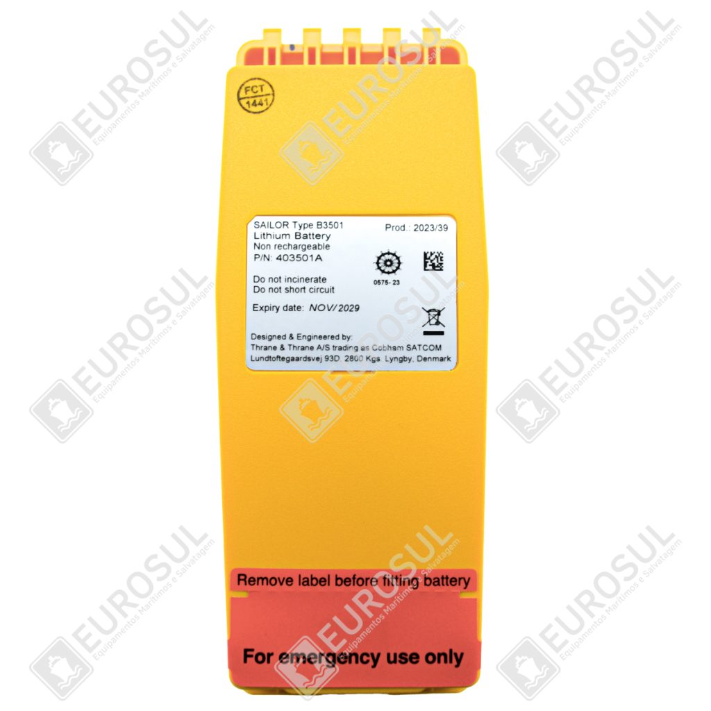 Sailor B3501 Emergency Battery for SP3520 VHF GMDSS Radio - Eurosul