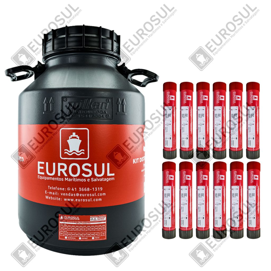Parachute Red Signal Rocket MK8A – SOLAS/MED Approved - Eurosul
