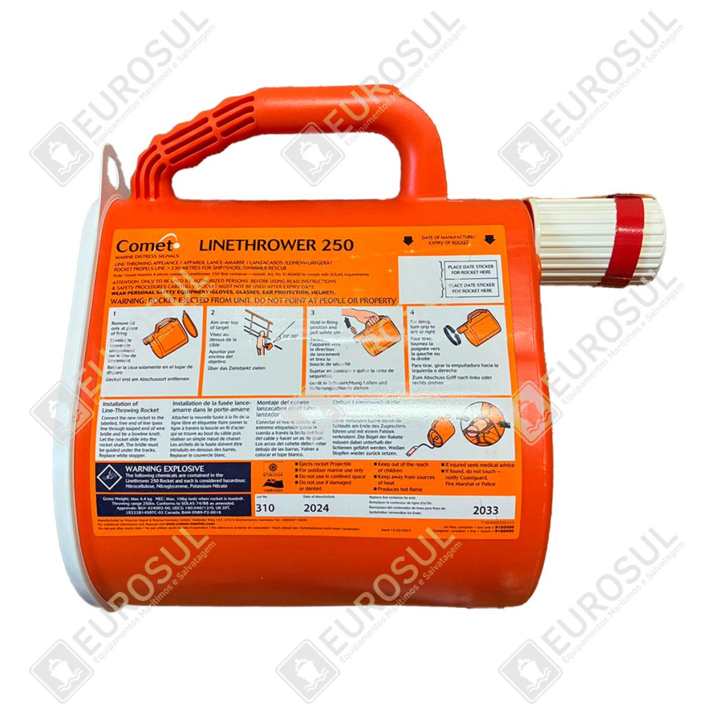 Linethrower 250 Complete Set – Container, Line and Cartridge SOLAS/MED ...